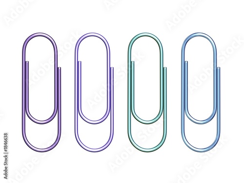 "colorful paper clips trombones multicolores" photo libre de droits sur ...