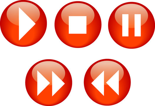 Red Rewind Button