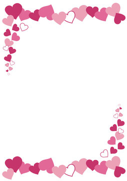 Pink Heart Corner Borders