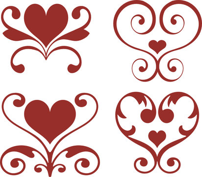 Fancy Scroll Heart Design