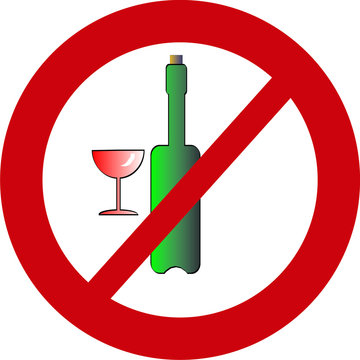 Panneau D'interdiction D'alcool Clipart 1 330 Alcool Interdit Stock
