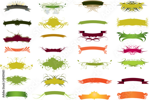 "28 banners para texto - 28 banner set" Imagens e vetores de stock ...