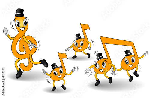 "Dancing Musical Notes" Stock image and royalty-free vector files on ...