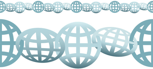 Sewing fabric with Blue Globe Horizontal Tile World Earth Border ...