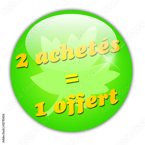 "étiquette produits naturels "2 achetés = 1 offert"" photo libre de ...