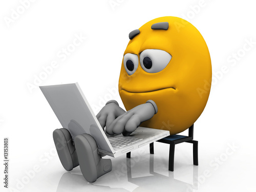 "le smiley et l'informatique" photo libre de droits sur la banque d ...