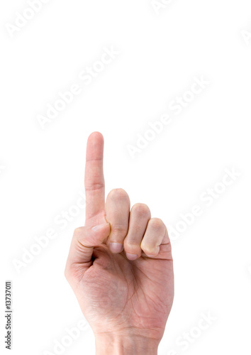 "erhobener Zeigefinger (isoliert)" Stockfotos und lizenzfreie Bilder ...