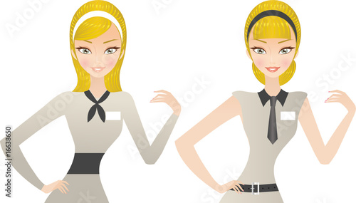 "Hôtesses d'accueil" fichier vectoriel libre de droits sur la banque d ...