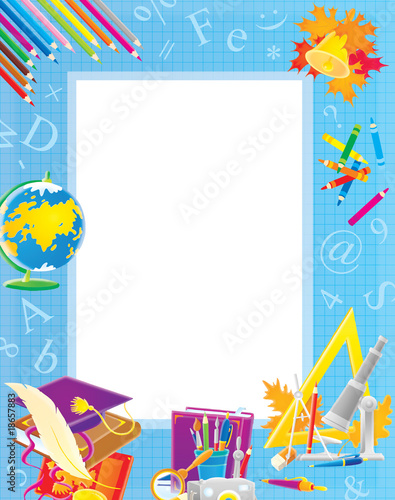 "School border for your photo and text" Stock photo and royalty-free ...