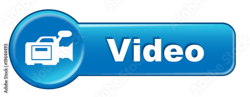 "VIDEO Web Button (Watch View Play Clip Click Live Vector Blue)" Stock ...