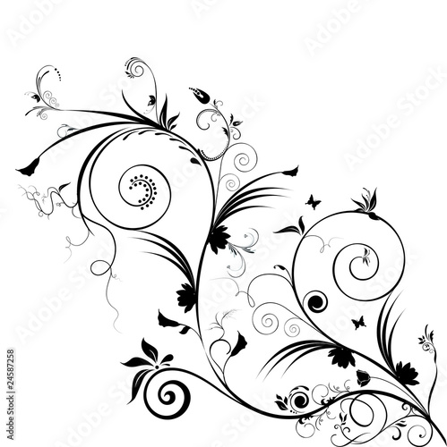 "volutes fleurs" fichier vectoriel libre de droits sur la banque d ...