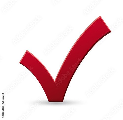 "icône validation rouge" photo libre de droits sur la banque d'images ...