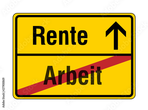 "Ortsschild Rente Arbeit Gelb" Stockfotos und lizenzfreie Vektoren auf ...