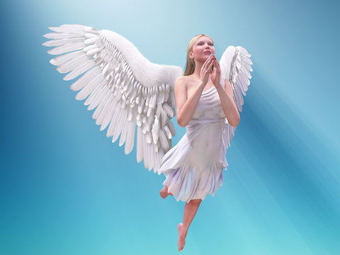 Flying Female Angel