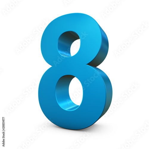 "Chiffre 8 3d bleu" photo libre de droits sur la banque d'images ...