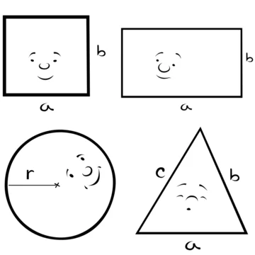 2d Shapes Clipart Black And White