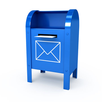 Blue Mailbox Clipart Image