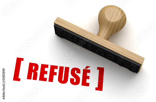 "Tampon refusé sur fond blanc 1" photo libre de droits sur la banque d ...