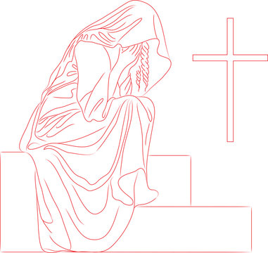 God Holding Woman Crying