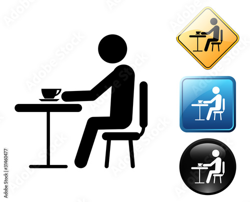 "Coffee shop pictogram and signs" Stock image and royalty-free vector ...