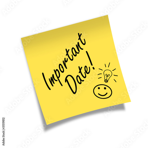 "Post-it Important date!" Stock photo and royalty-free images on ...