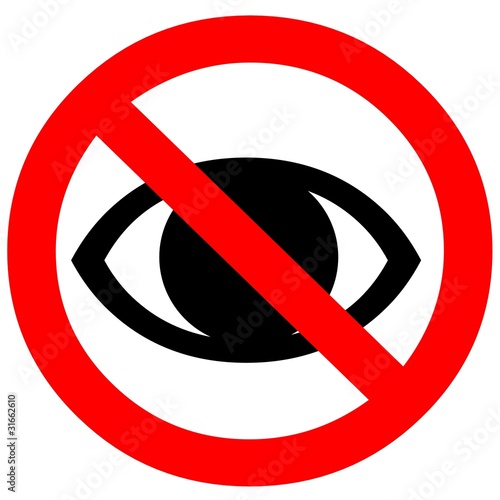 "Prohibido mirar, forbidden to look" Stock photo and royalty-free ...