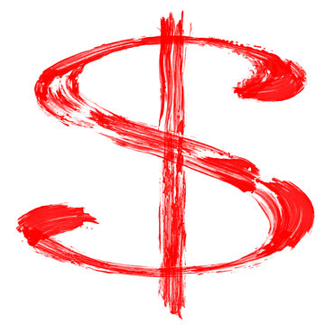 Red Dollar Bill Sign