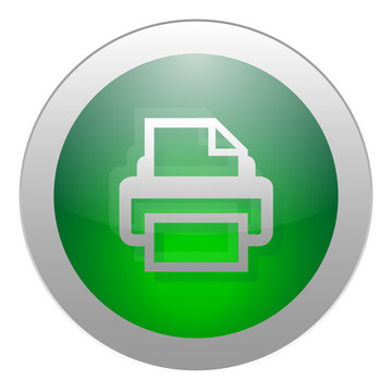 Print Button Icon Green