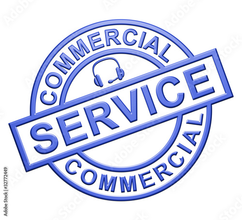 ""Service Commercial" (bleu)" photo libre de droits sur la banque d ...