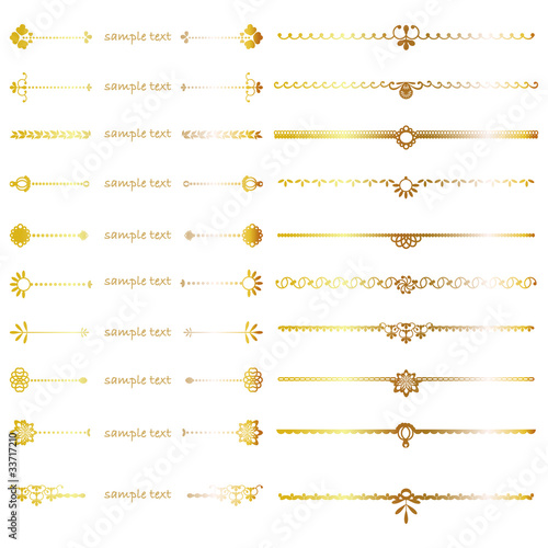 "gold line set" Stock image and royalty-free vector files on Fotolia ...