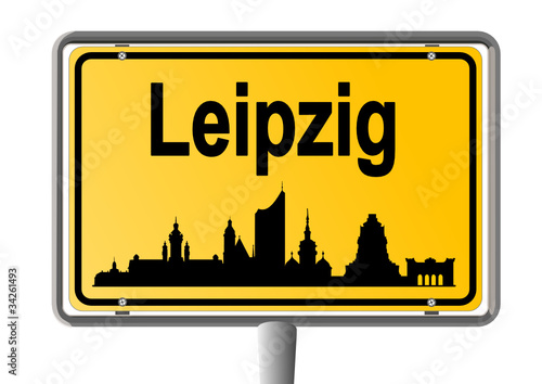 "Leipzig Schild mit Skyline" Stockfotos und lizenzfreie Vektoren auf ...