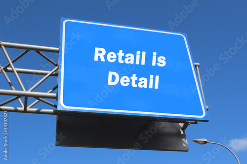 "Retail is Detail - Highway Sign" Stock photo and royalty-free images ...