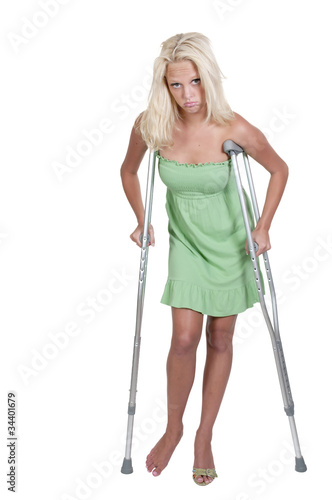 "Woman Using Crutches" Stock photo and royalty-free images on Fotolia ...