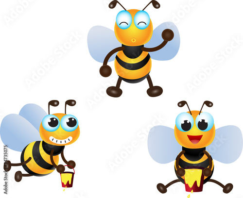 "three bee cartoon" Stock image and royalty-free vector files on ...