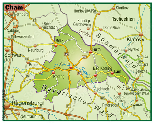 Cham Germany Map
