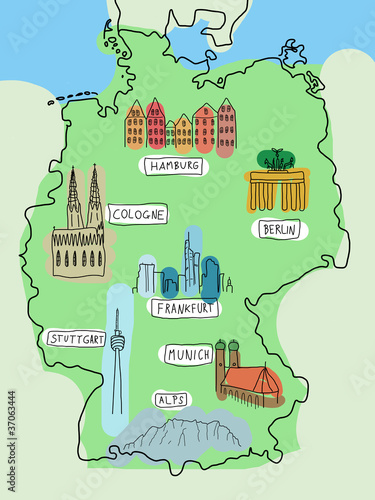 Germany Landmarks Map