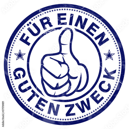 "für einen guten zweck daumen hoch oben stempel" Stock photo and ...