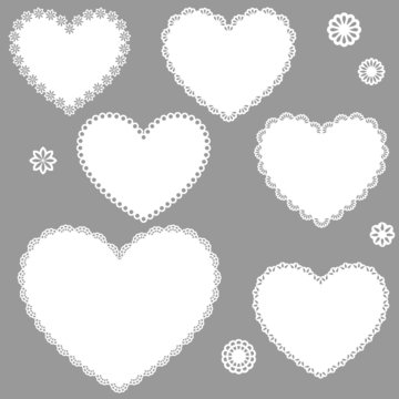 Lace Heart Vector
