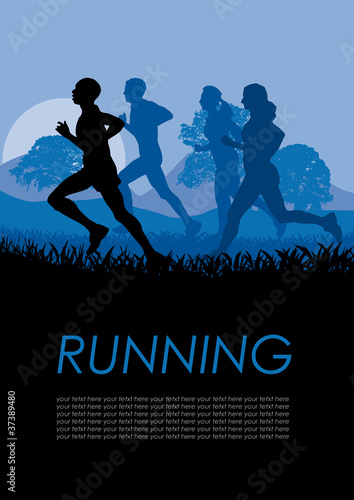 "Vector running poster" Stock image and royalty-free vector files on ...