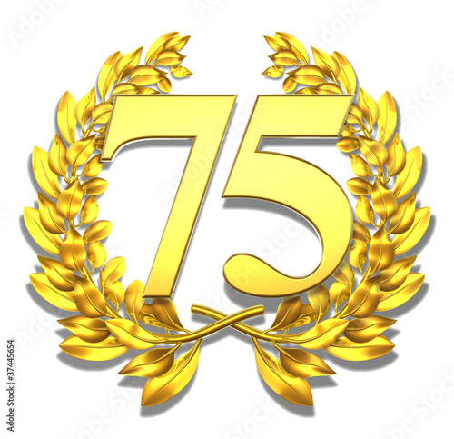 "75 seventyfive number laurel wreath" Stockfotos und lizenzfreie Bilder ...