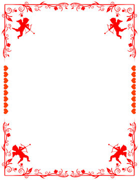 Valentine Cupid Borders
