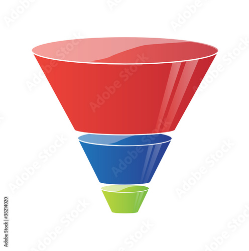 "Funnel Graphic - 3 Parts" Stock image and royalty-free vector files on ...