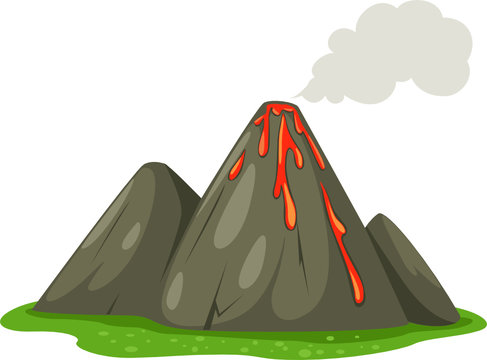 Cartoon Volcano Not Erupting
