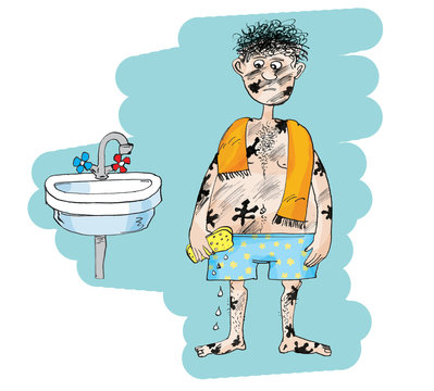 Muddy Person Cartoon