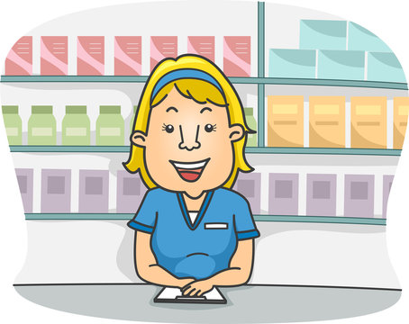 Pharmacy Technician Cartoon