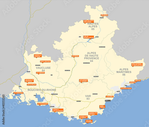 "23 sites touristiques de la région PACA" photo libre de droits sur la ...