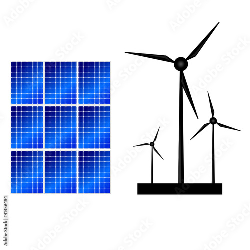 Windmill Solar Panel Symbol