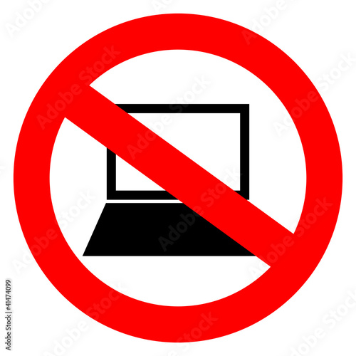 "Do not use computer sign, vector illustration" Stock image and royalty ...