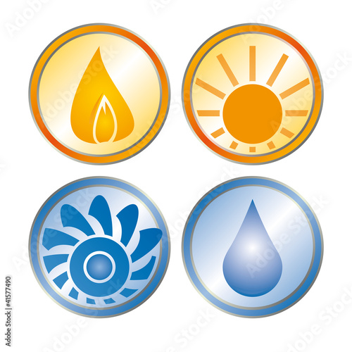 "Heizung Sanitär Wasser Solar Klima Logo mit QXP9 Datei" Stockfotos und ...