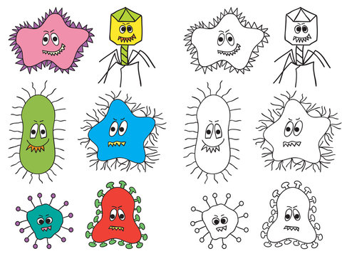Simple Bacteria Drawing